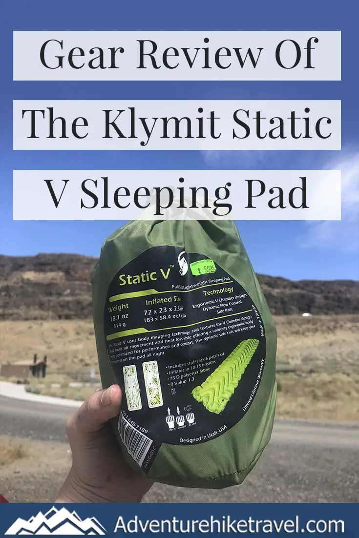 Gear Review Of The Klymit Static V Sleeping Pad - Adventure Hike Travel